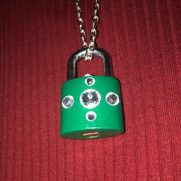 Jewelry | Vintage Green Lock Necklace | Poshmark